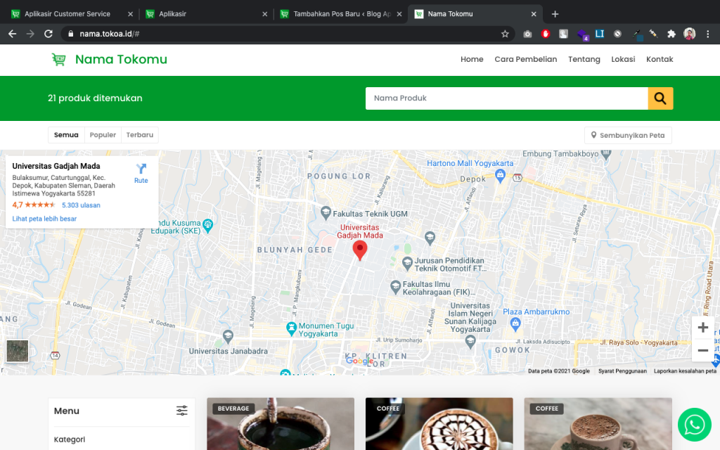 Panduan Menambahkan Peta Lokasi Toko Online Aplikasir - Blog Aplikasir