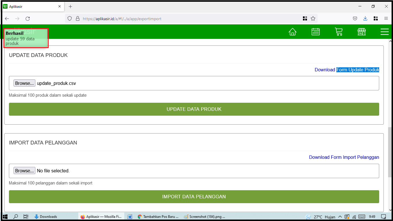 Panduan Import Update Data Produk - Blog Aplikasir