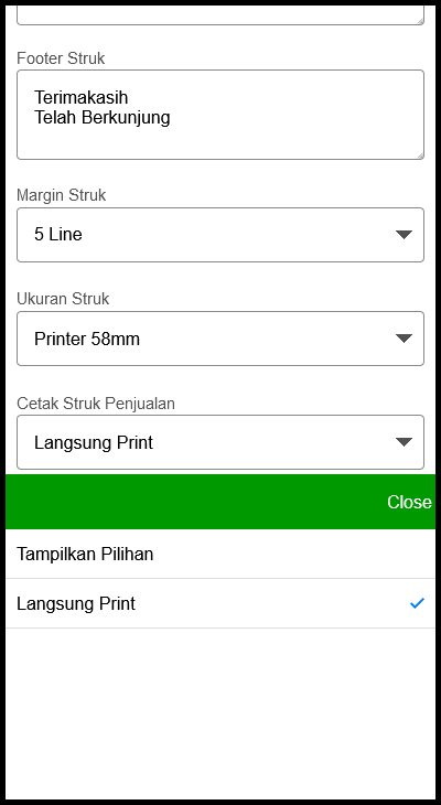 Panduan Mencetak Langsung Struk Penjualan - Blog Aplikasir