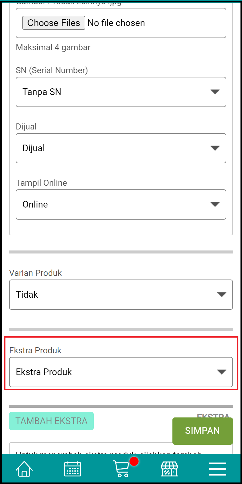 Panduan Ekstra Produk - Blog Aplikasir
