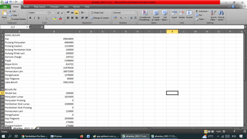 Panduan Export Data Aliran Kas - Blog Aplikasir