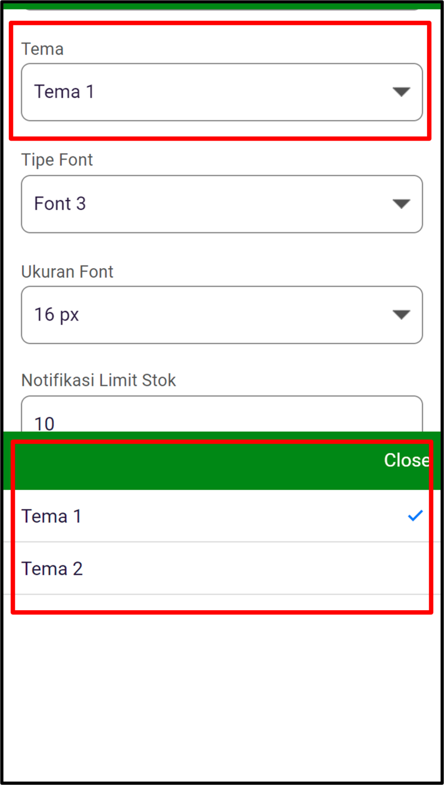 Panduan Setting Tema, Tipe Font, dan Ukuran Font - Blog Aplikasir