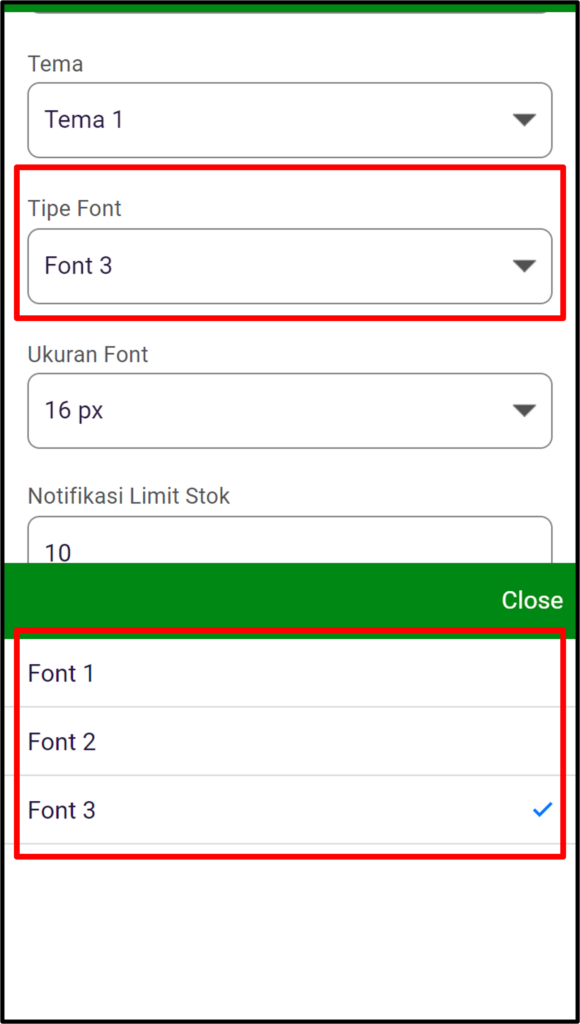 Panduan Setting Tema, Tipe Font, dan Ukuran Font - Blog Aplikasir