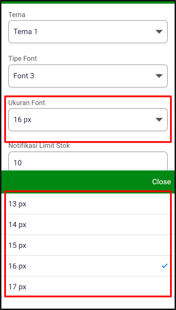 Panduan Setting Tema, Tipe Font, dan Ukuran Font - Blog Aplikasir