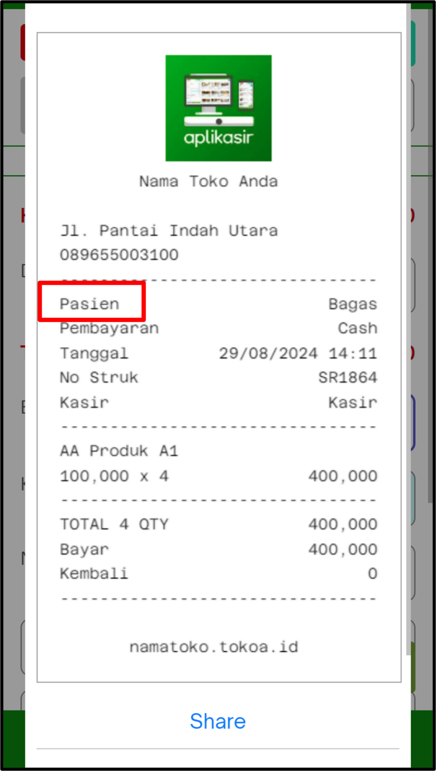 Panduan Ubah Label Pembeli Struk - Blog Aplikasir