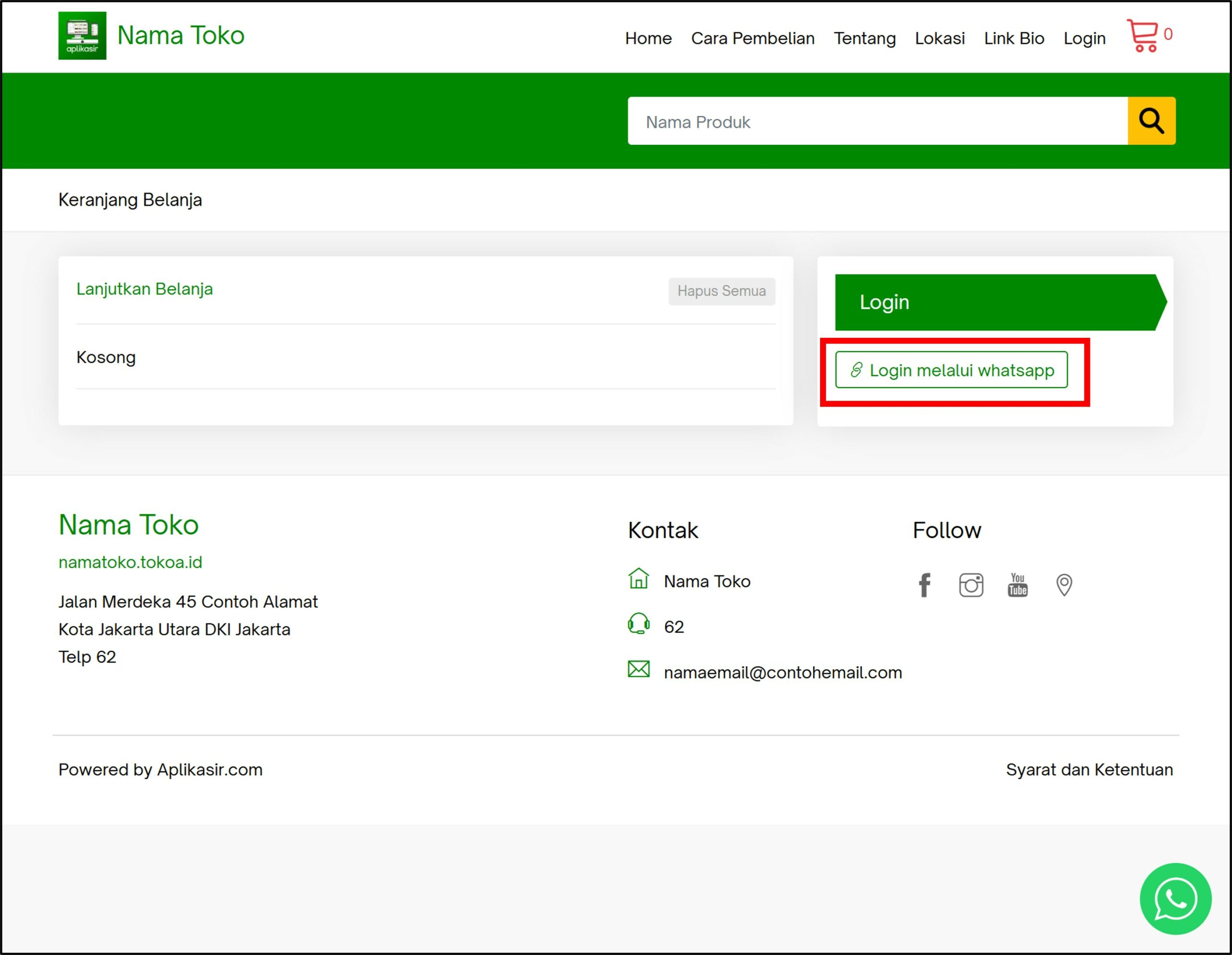 Panduan Login Pelanggan Website Online Shop - Blog Aplikasir